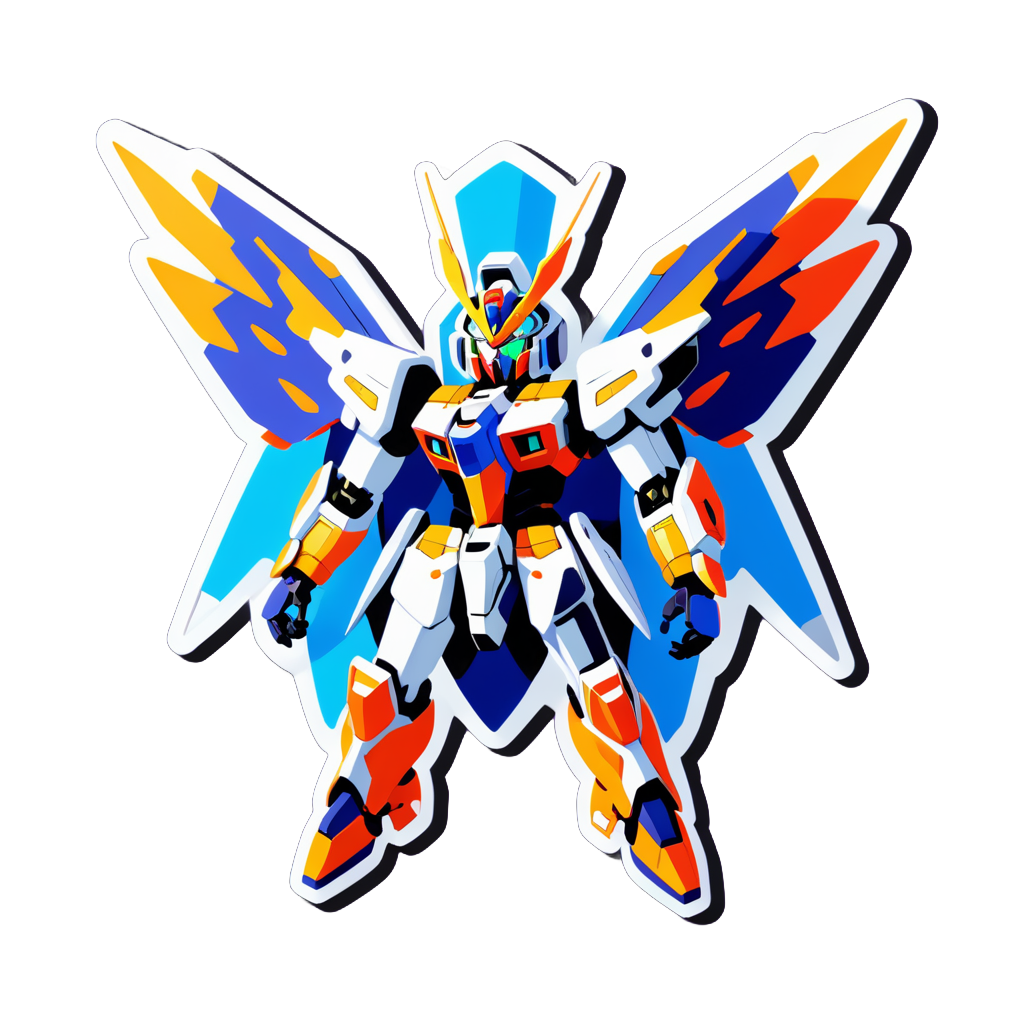 I made an AI sticker of mega moth gundam