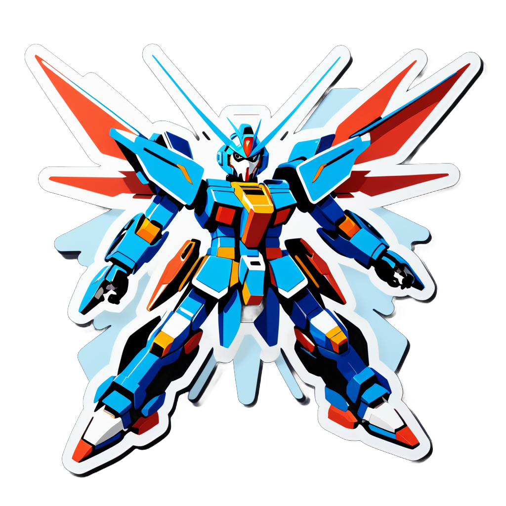 I made an AI sticker of fly gundam