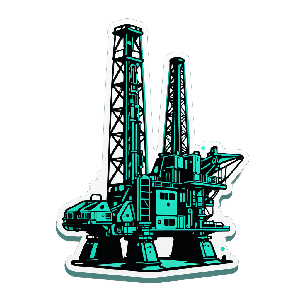I made an AI sticker of Drilling Rig