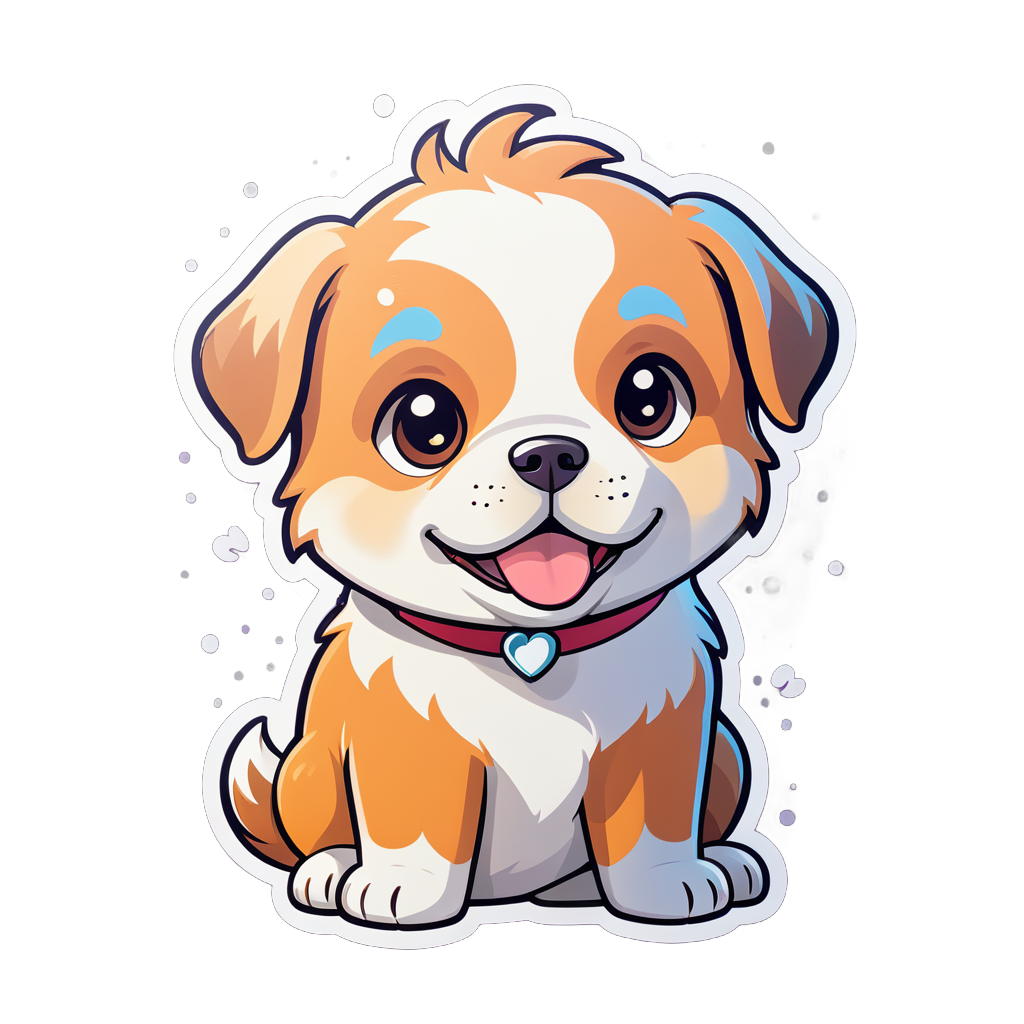 I made an AI sticker of a cute dog