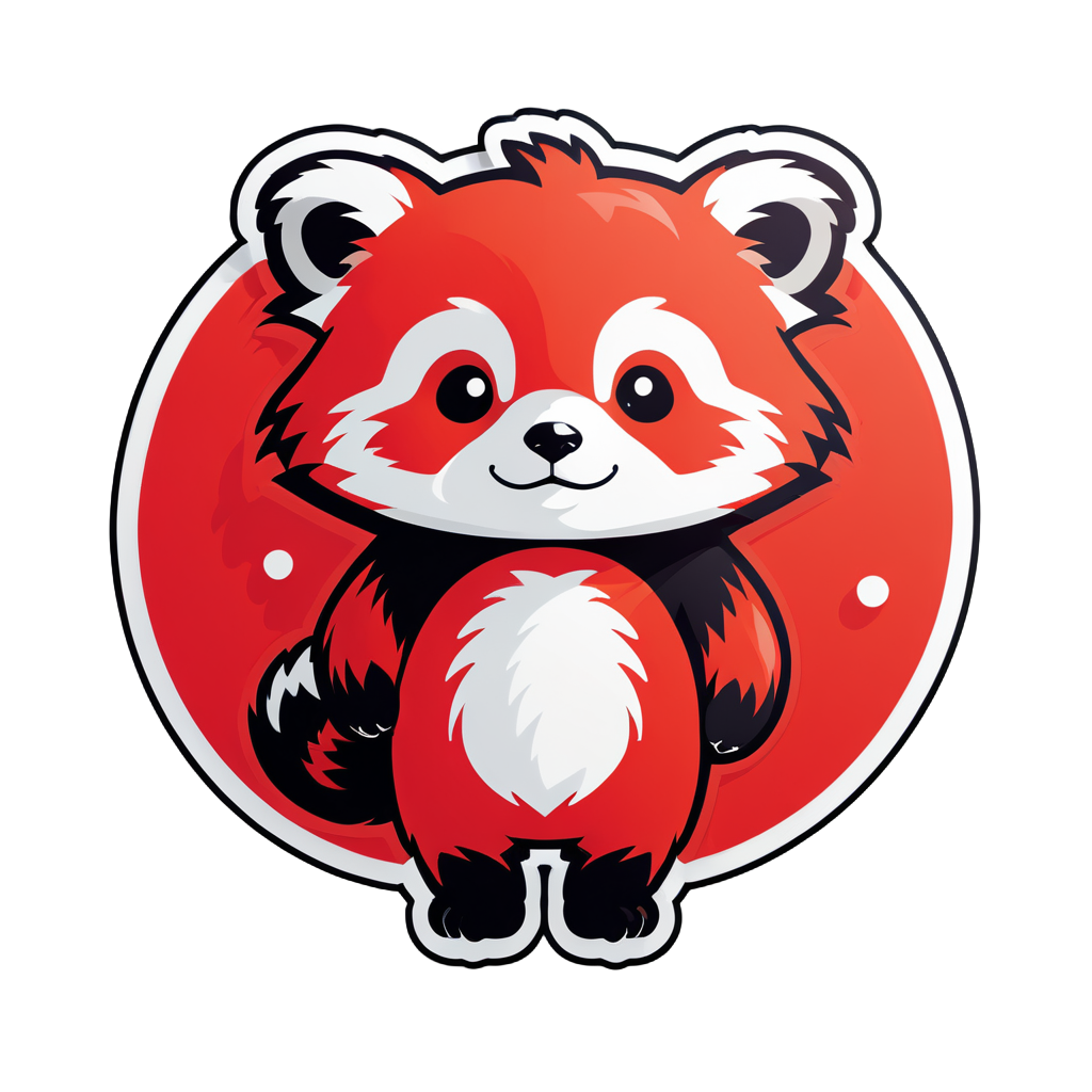 I made an AI sticker of red panda logo