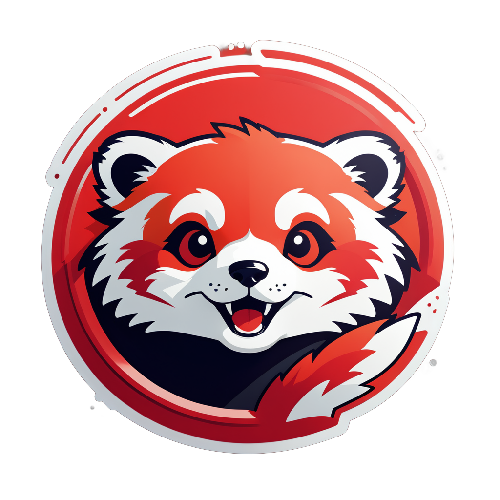 I made an AI sticker of red panda logo