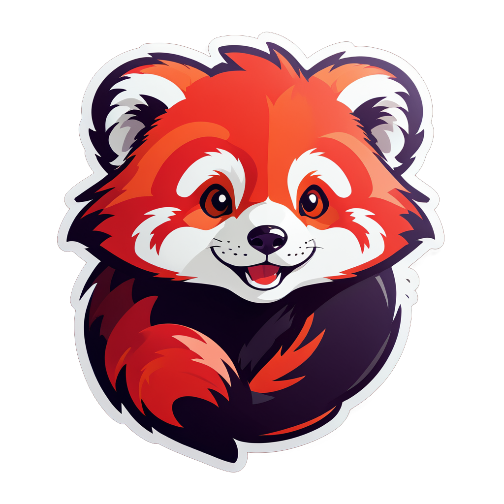 I made an AI sticker of red panda logo