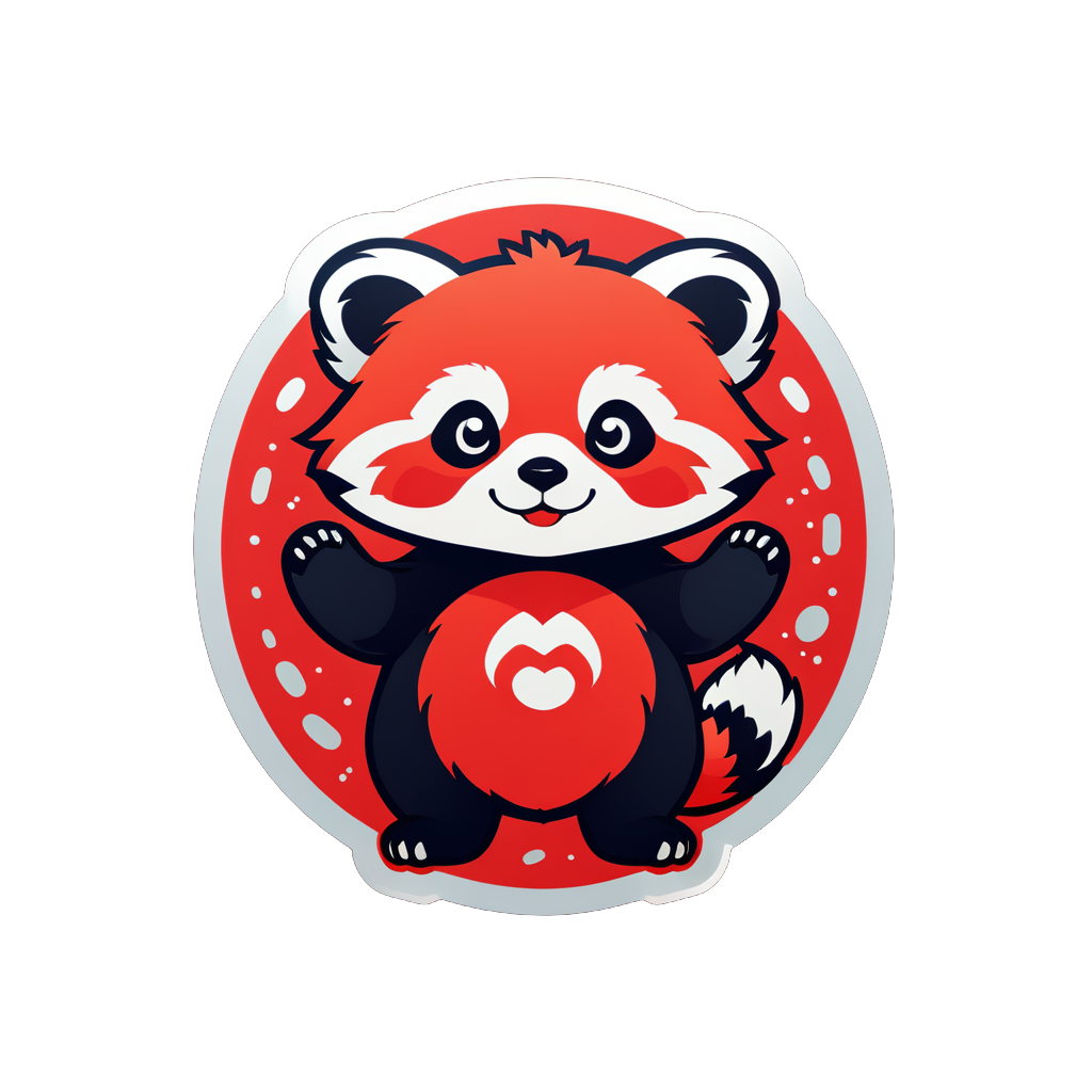 I made an AI sticker of red panda logo
