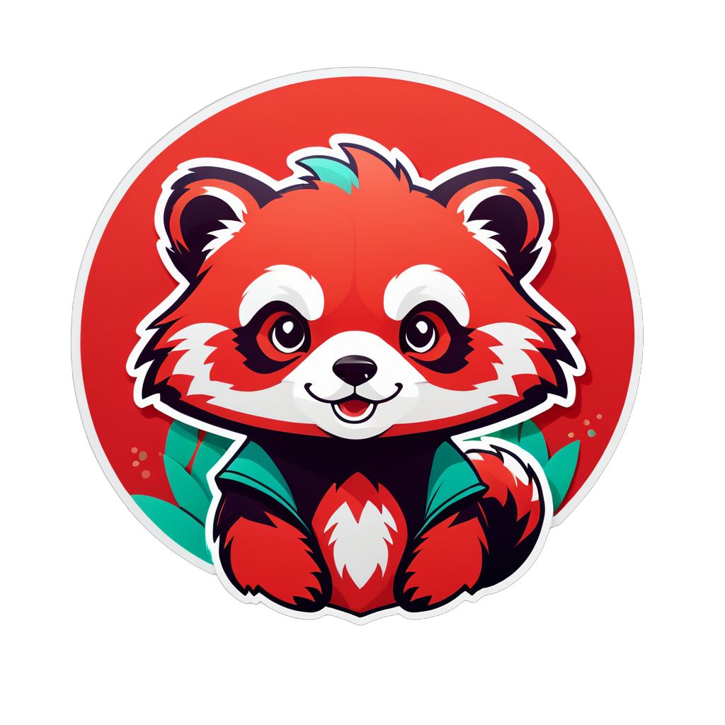 I made an AI sticker of red panda logo