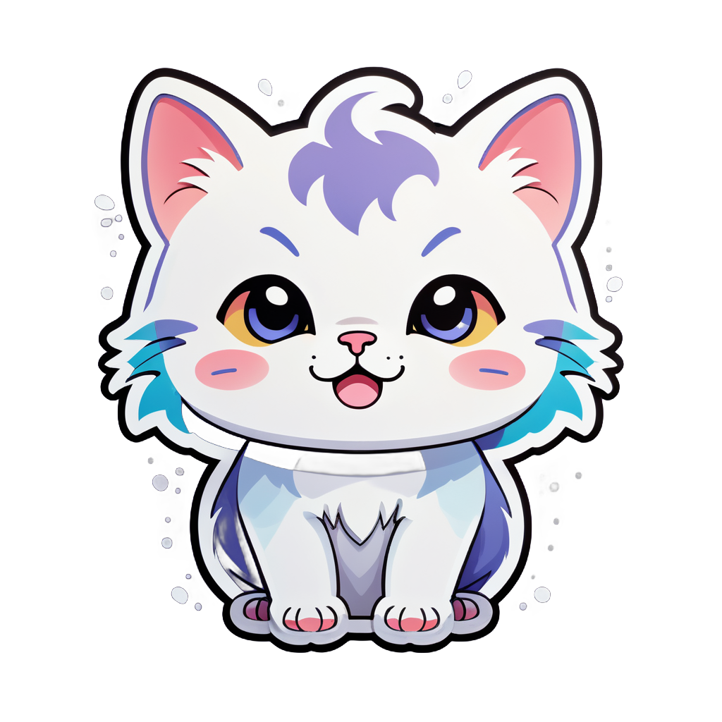 I made an AI sticker of crying cat