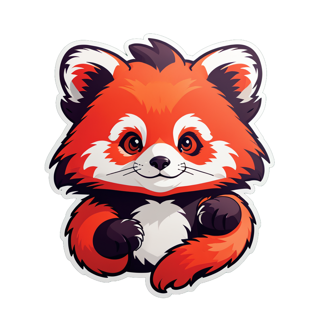 I made an AI sticker of red panda logo