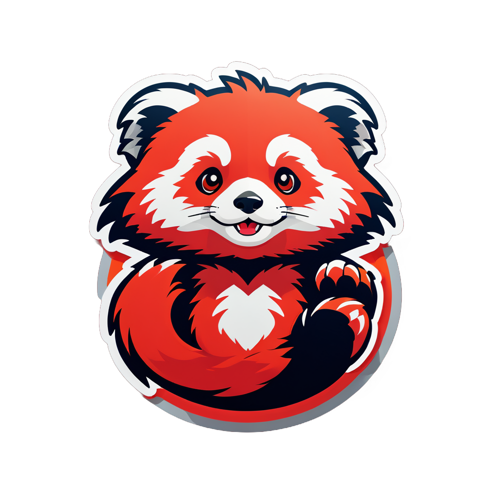 I made an AI sticker of red panda logo