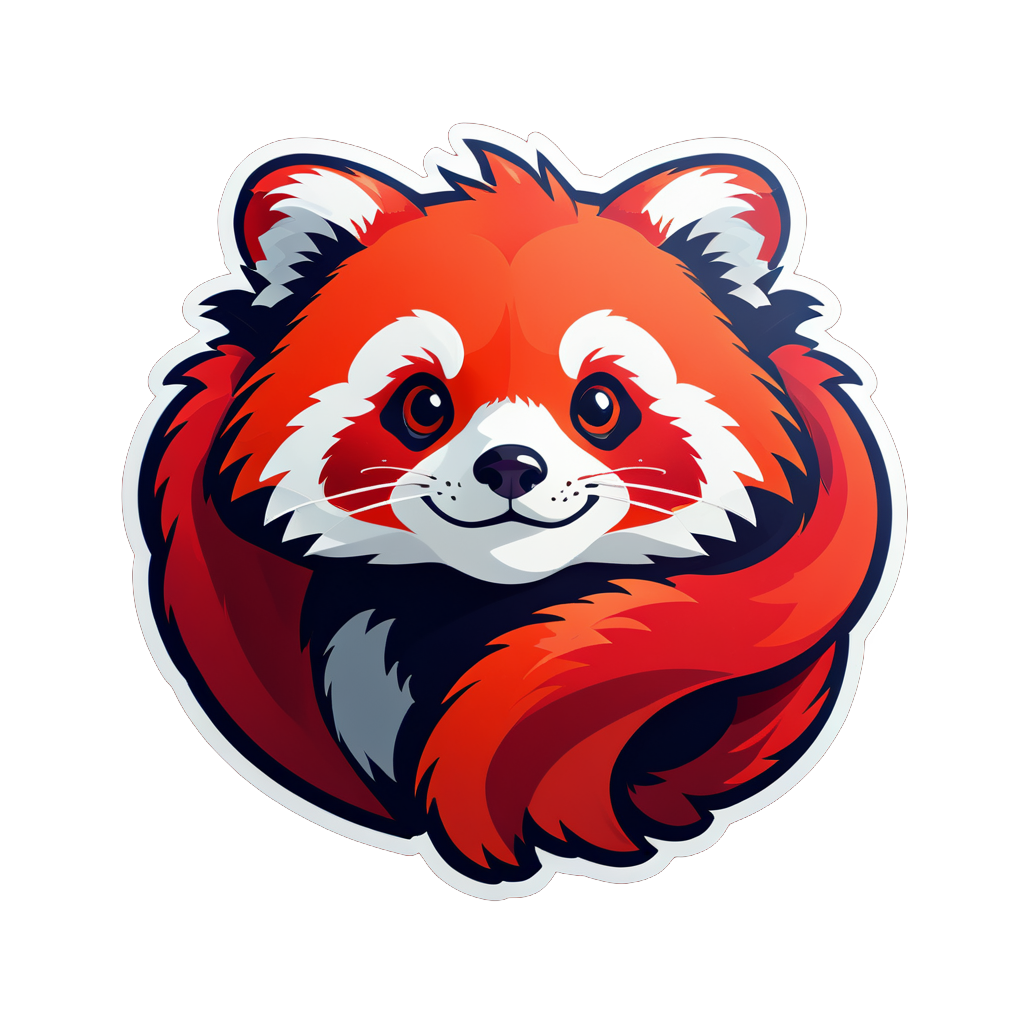 I made an AI sticker of red panda logo
