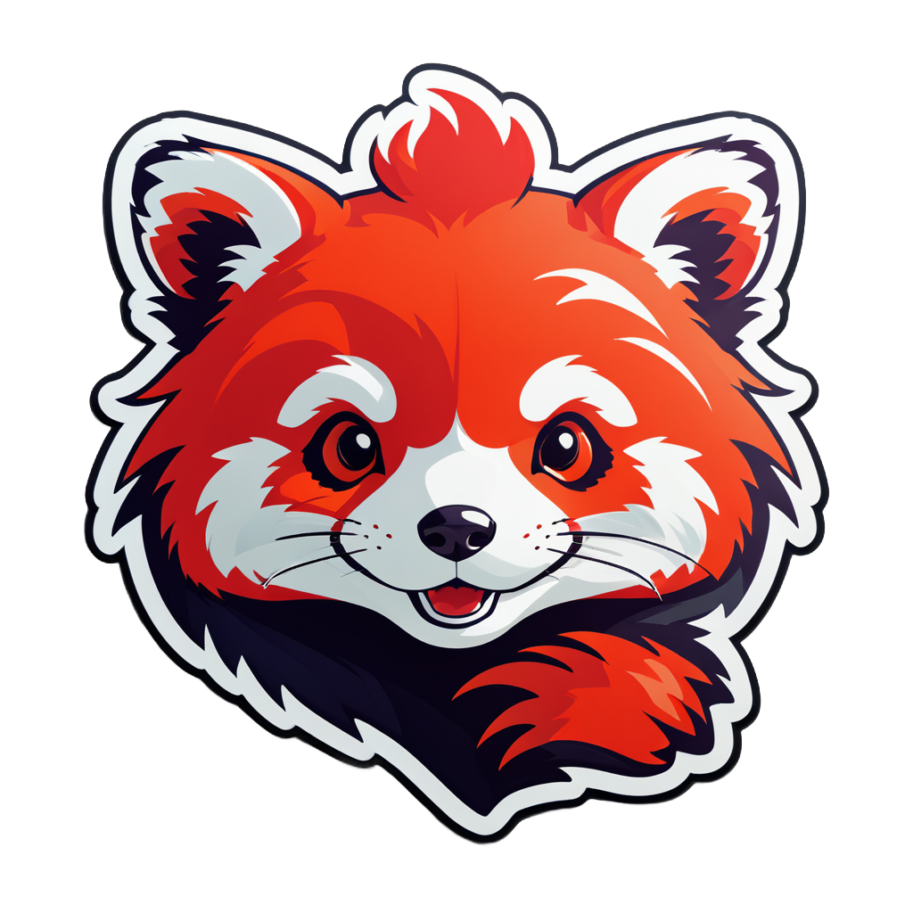 I made an AI sticker of red panda logo