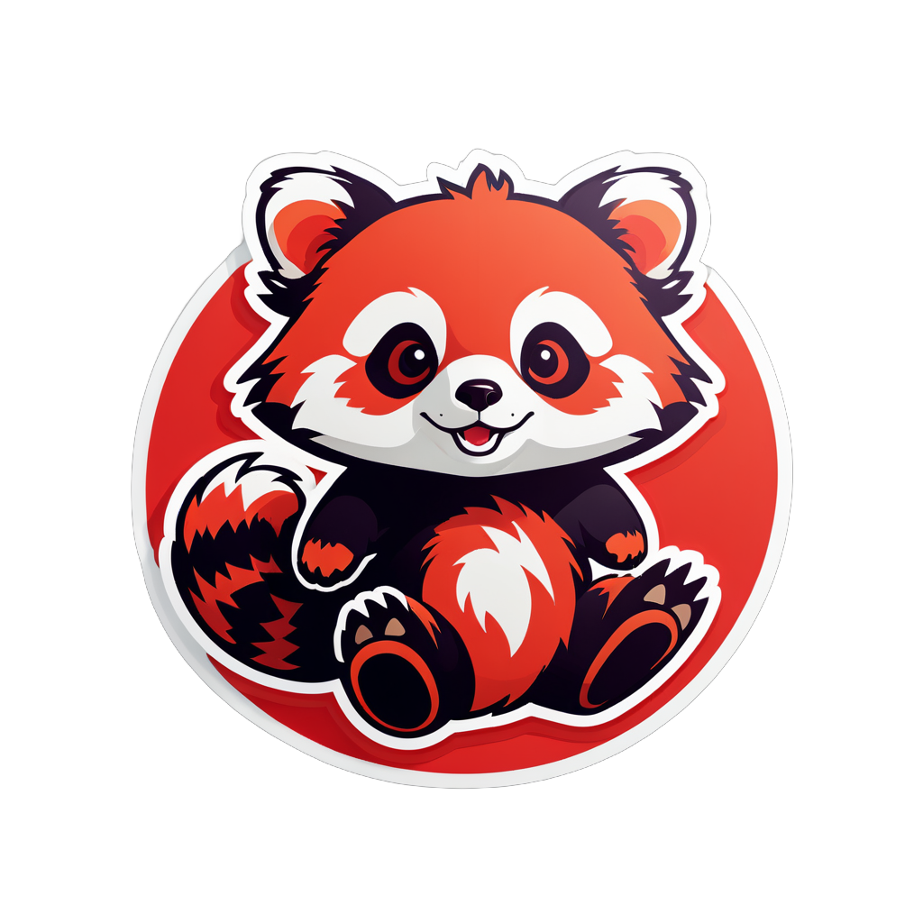 I made an AI sticker of red panda logo
