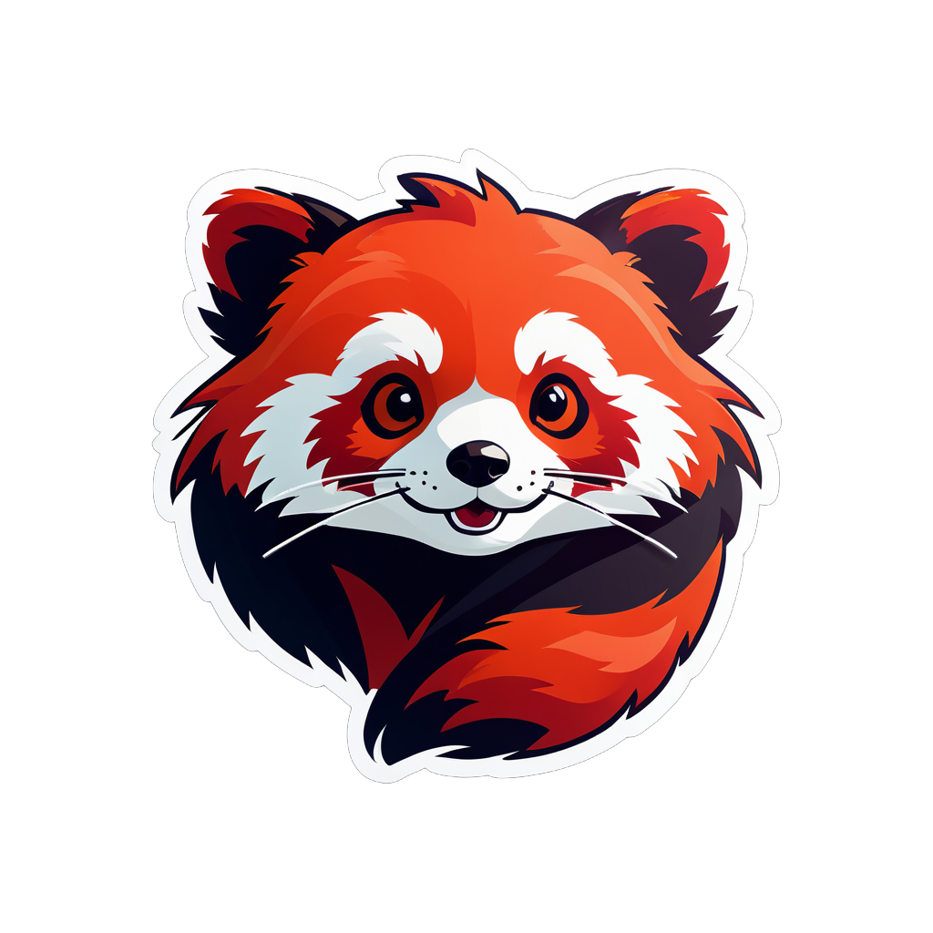 I made an AI sticker of red panda logo