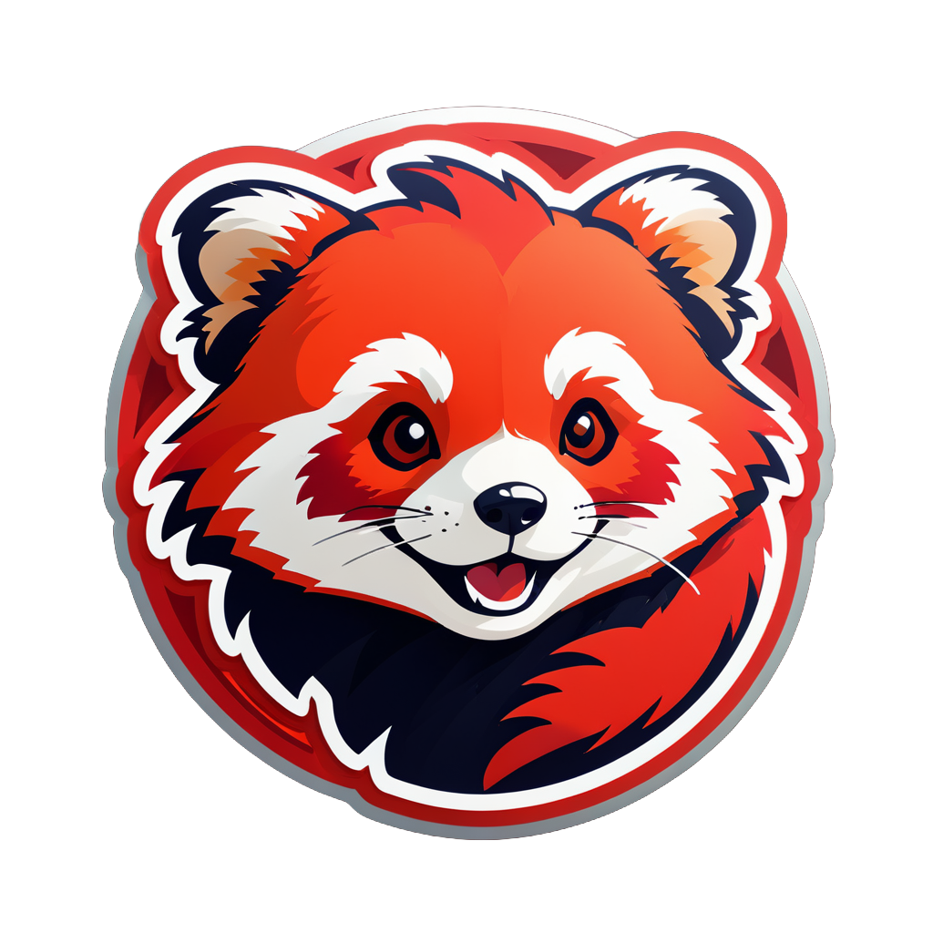 I made an AI sticker of red panda logo