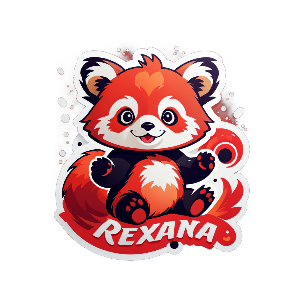 I made an AI sticker of red panda logo