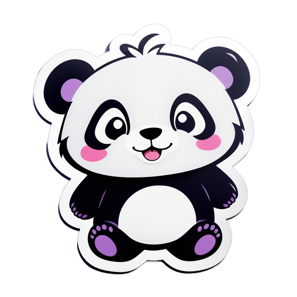I made an AI sticker of panda 10pieces