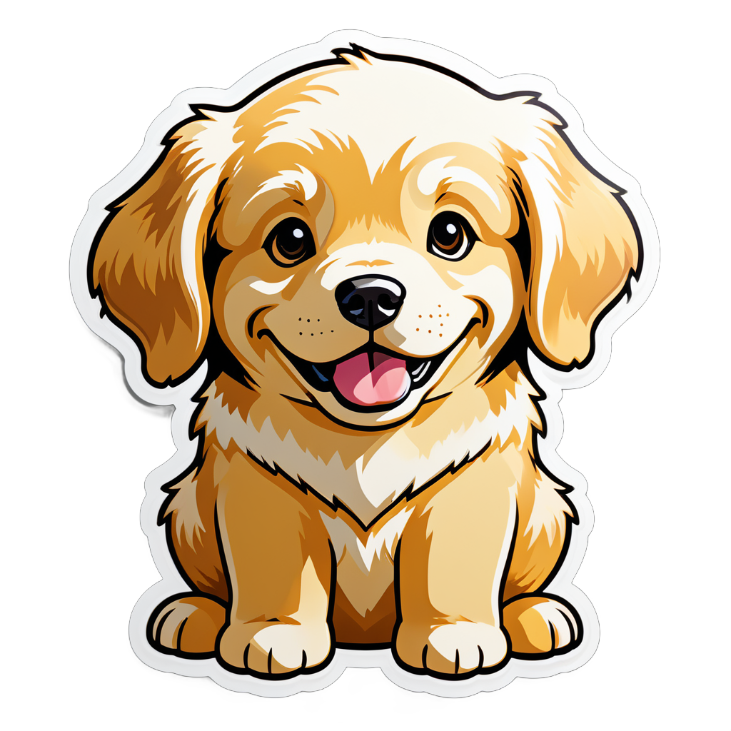 I Made An AI Sticker Of Little Golden Retriever I Made An AI Sticker Of Little Golden Retriever
