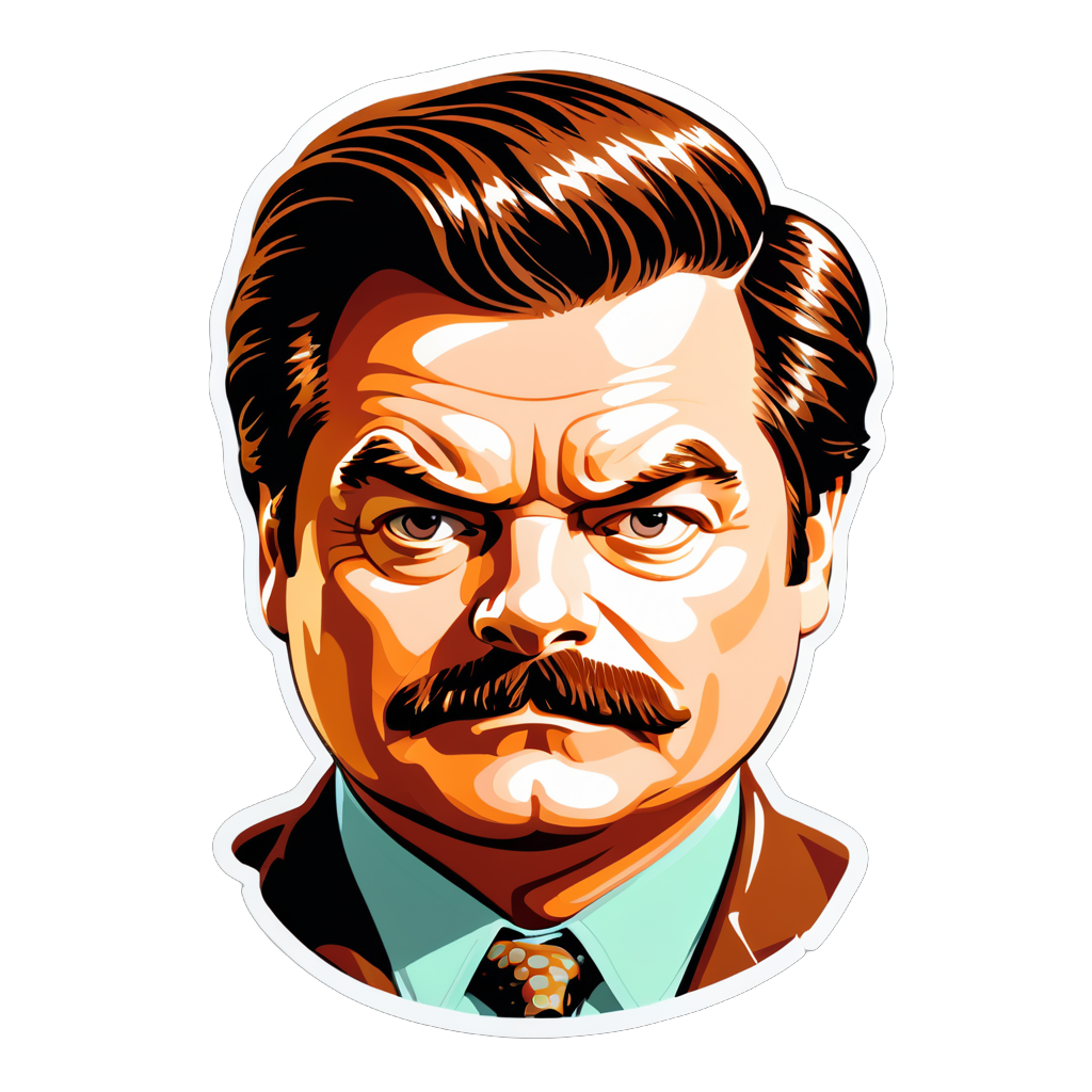 I Made An AI Sticker Of Ron Swanson I Made An AI Sticker Of Ron Swanson