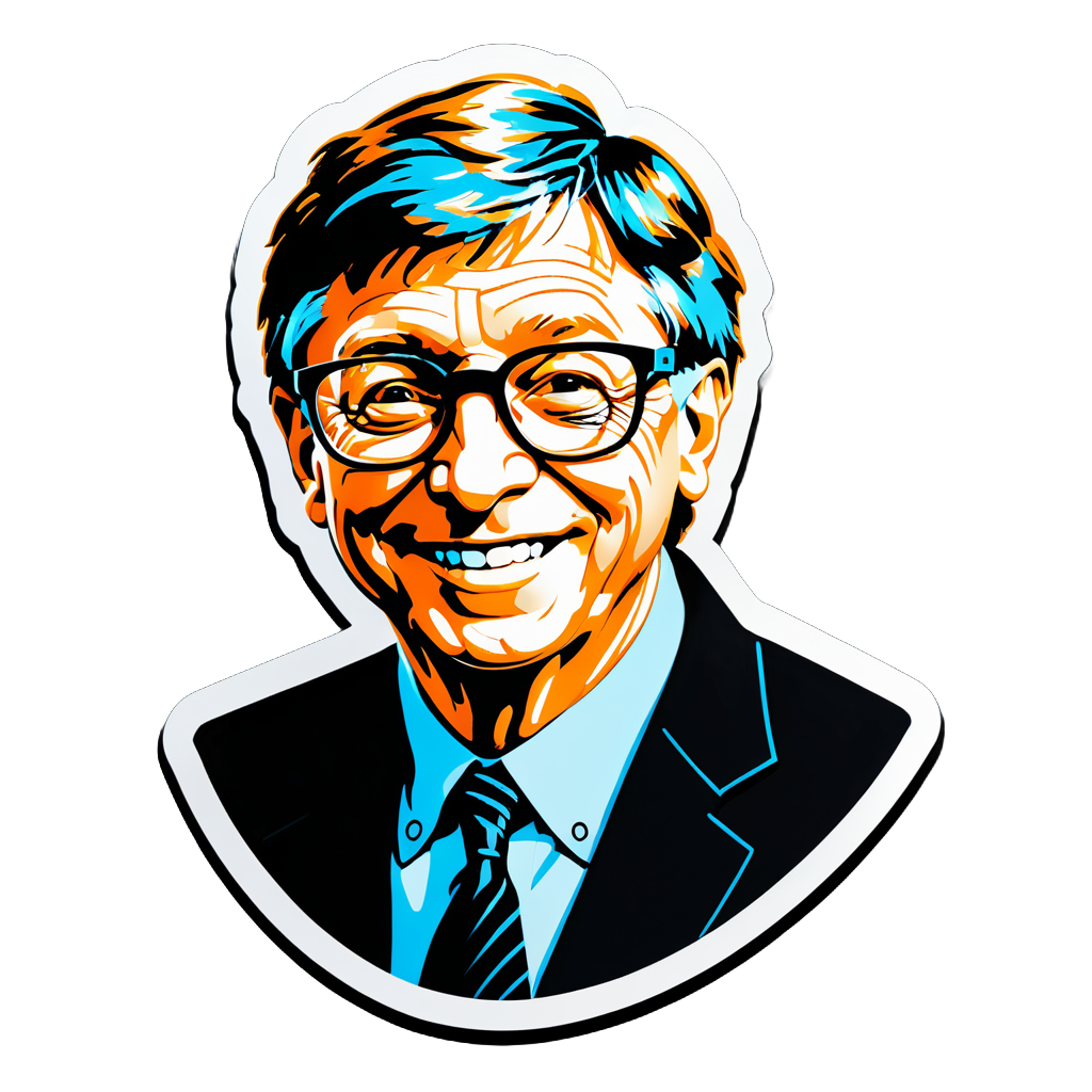 I made an AI sticker of bill gates if he was black