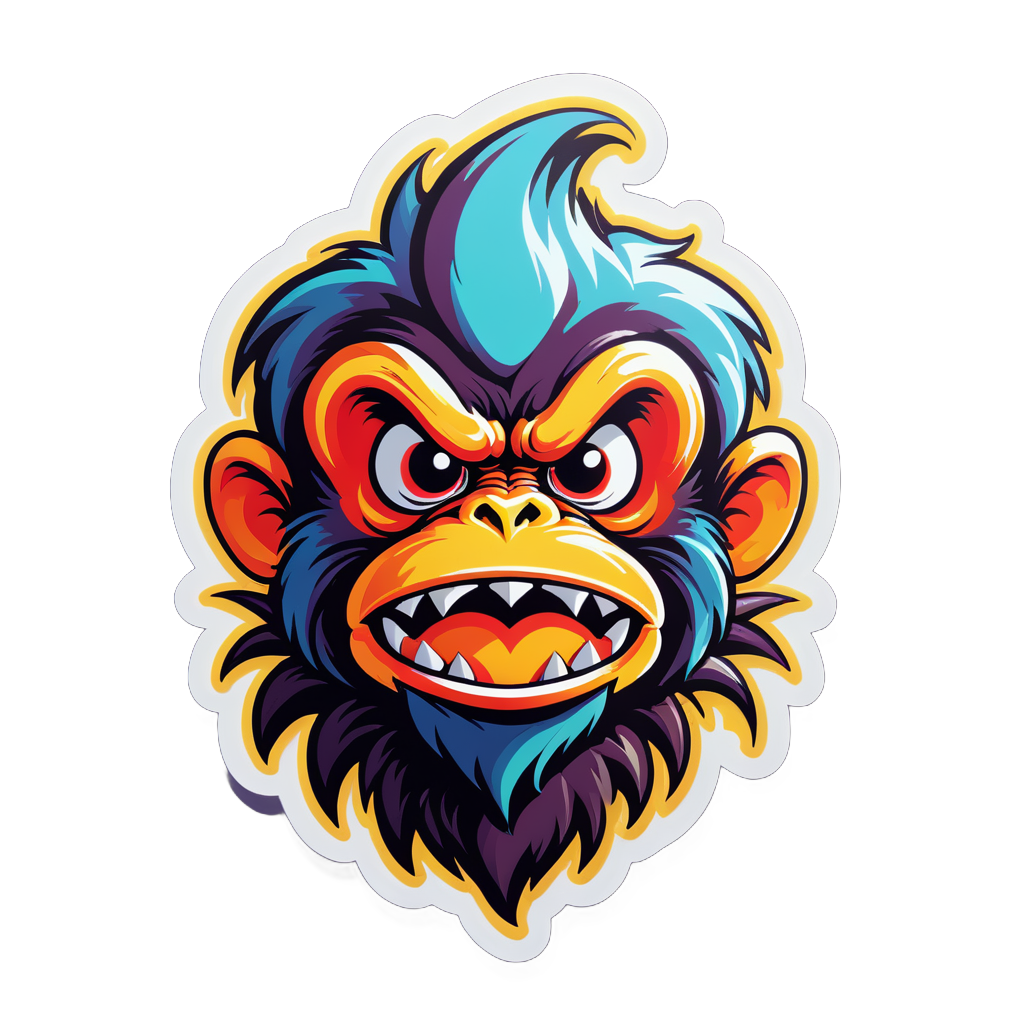 I Made An AI Sticker Of Evil Monkey Chicken