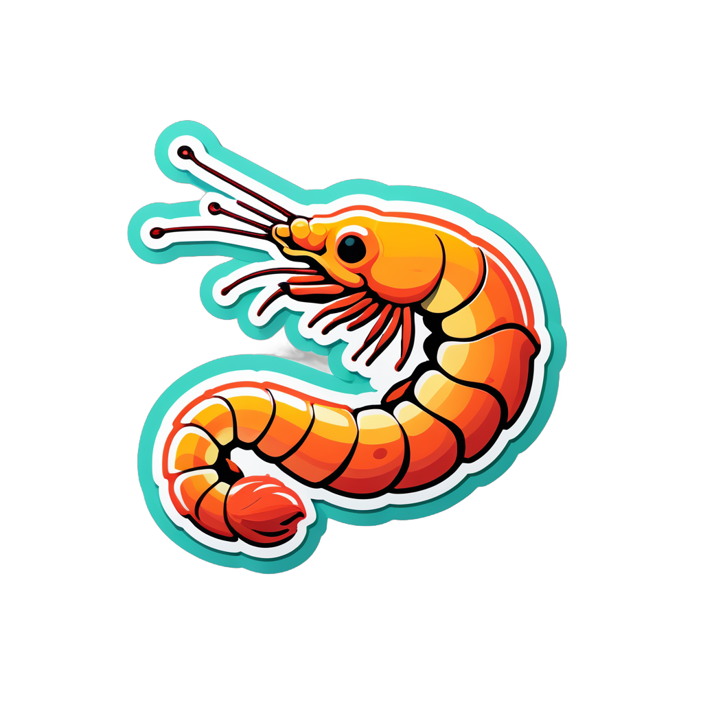 I made an AI sticker of shrimp