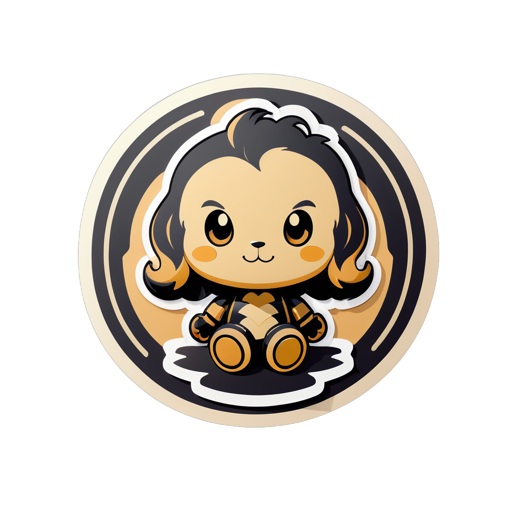 I made an AI sticker of Black and Tan