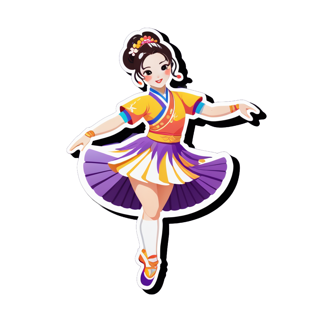 I made an AI sticker of Korean Dancer