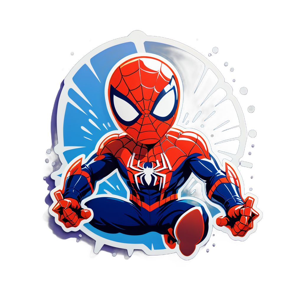 I made an AI sticker of spiderman