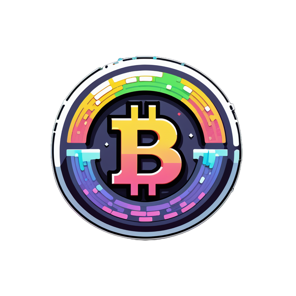 I made an AI sticker of btc Pixel art style