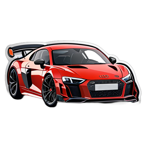 I made an AI sticker of audi R8 red