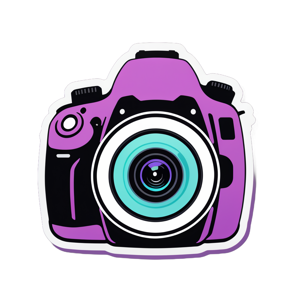 I made an AI sticker of Cute DSLR camera