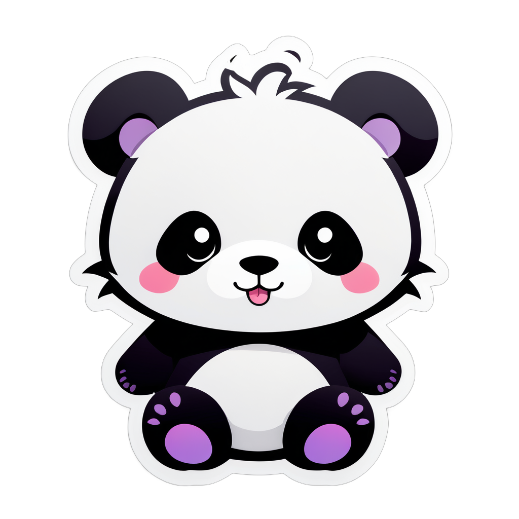 I made an AI sticker of cute panda