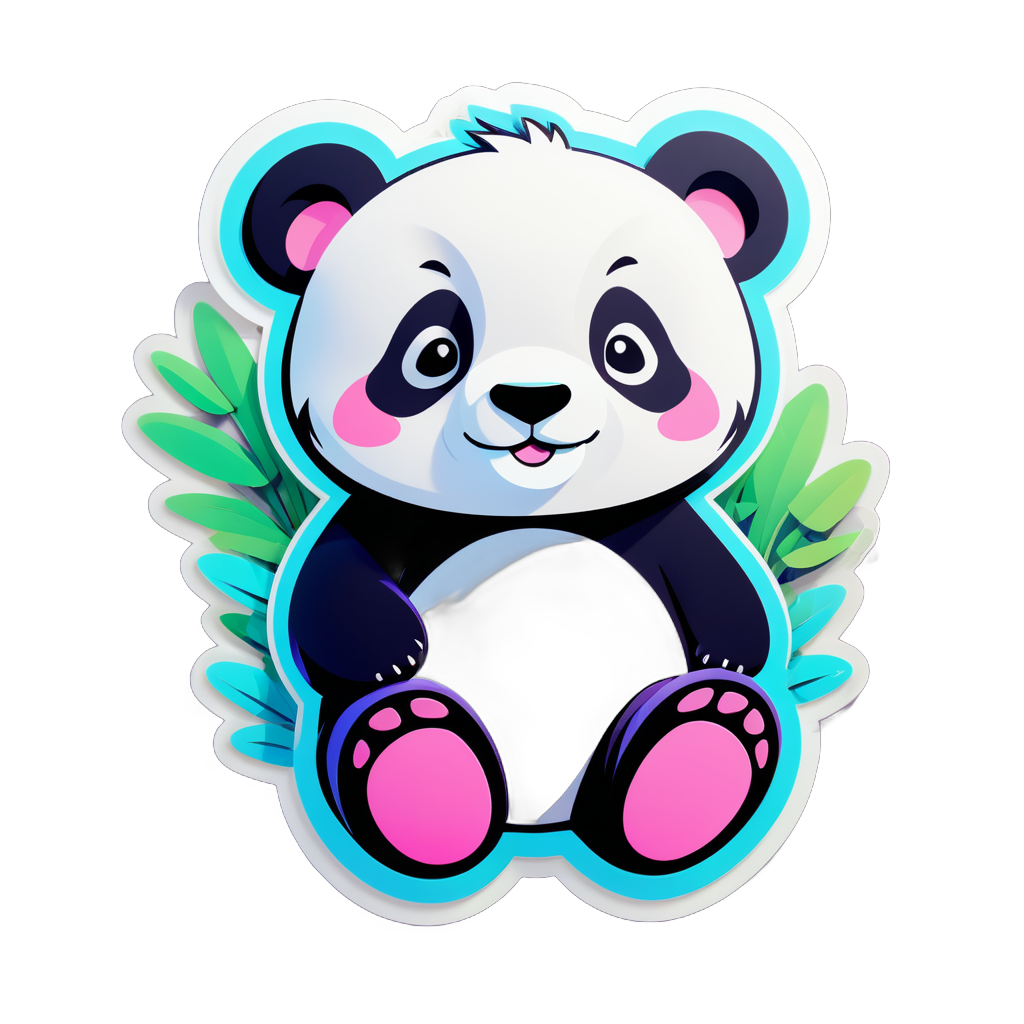 I made an AI sticker of 3d panda