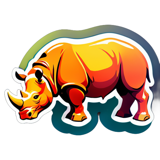 I made an AI sticker of rhinoceros