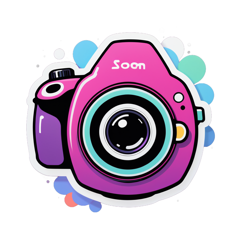 I made an AI sticker of Cute DSLR camera