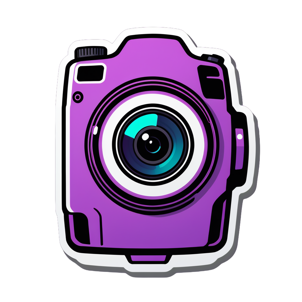 I made an AI sticker of Cute DSLR camera