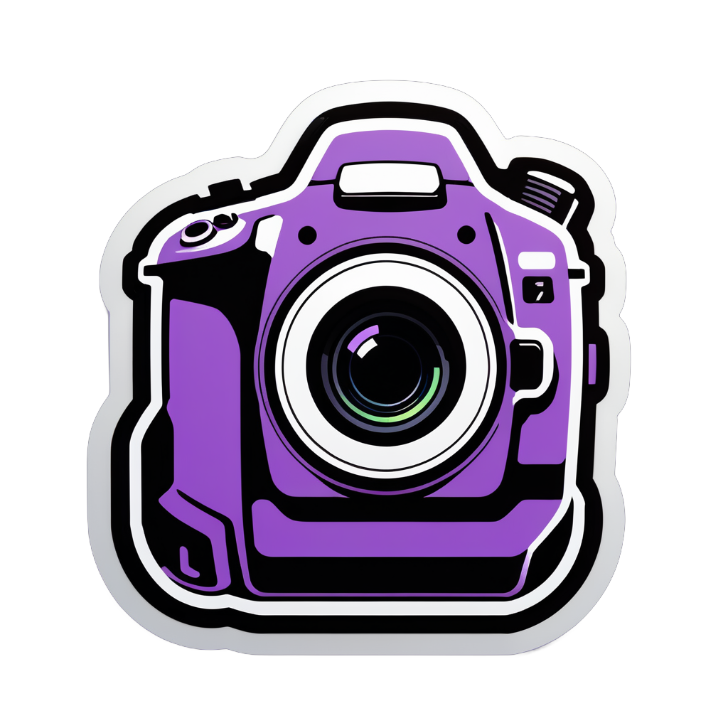 I made an AI sticker of DSLR camera