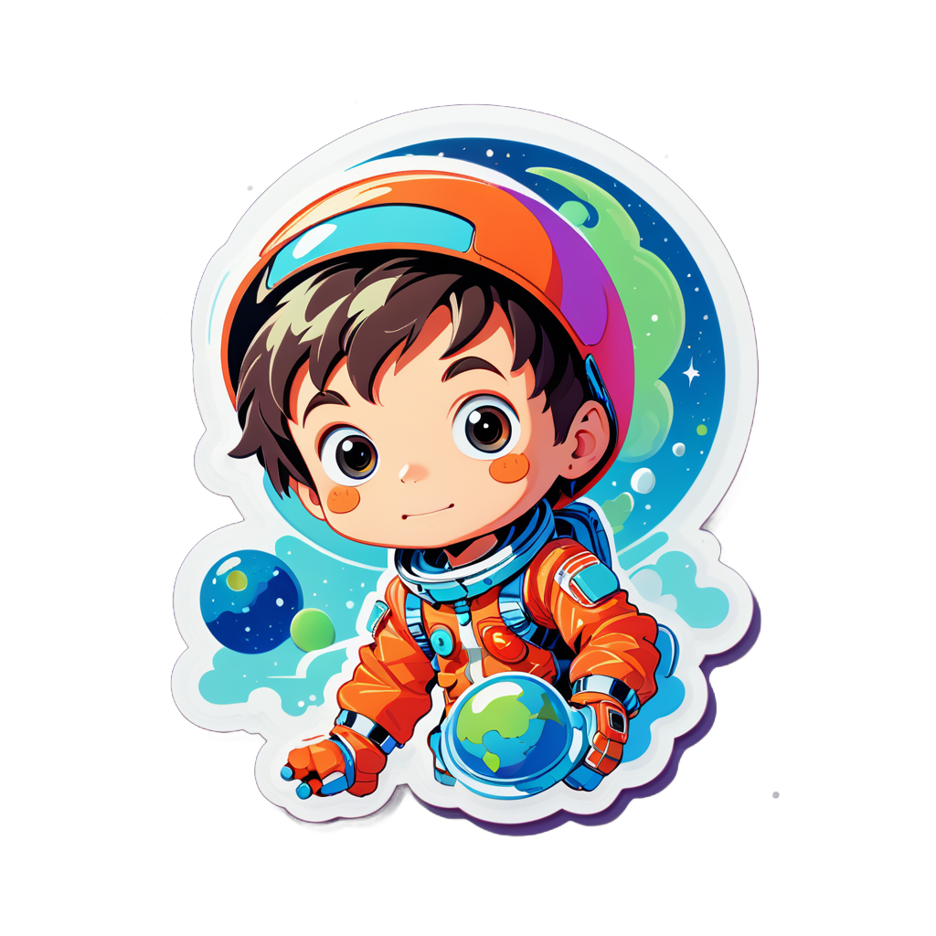 I made an AI sticker of a boy called mars eat the pacifie
