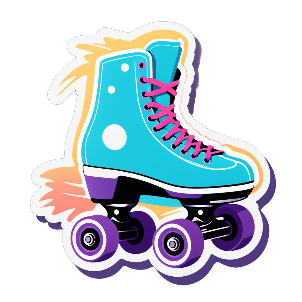I made an AI sticker of roller skating
