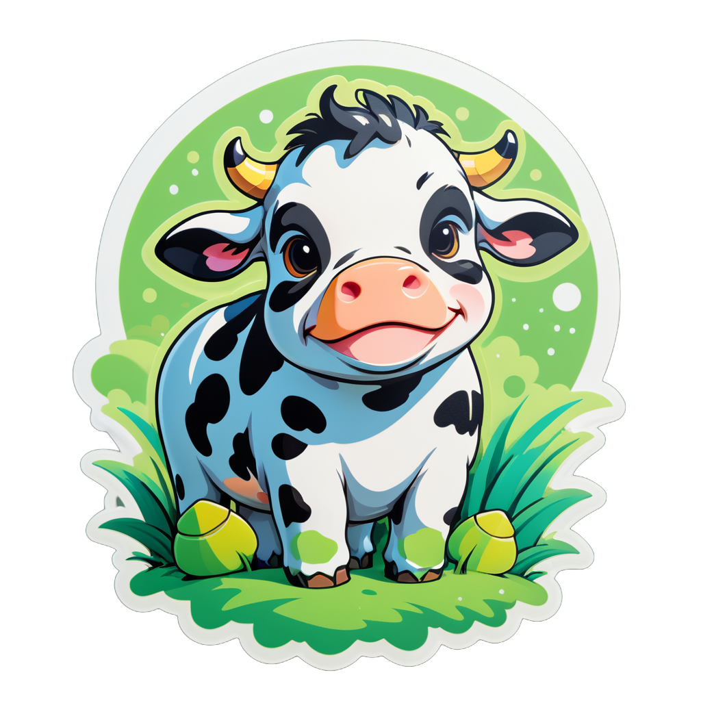 I made an AI sticker of cow crossed with a turtle