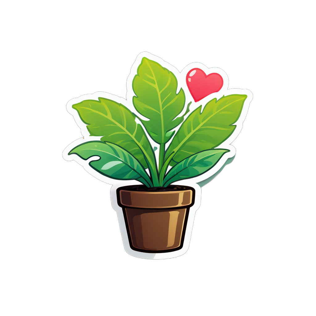 I made an AI sticker of i LOVE PLANTS