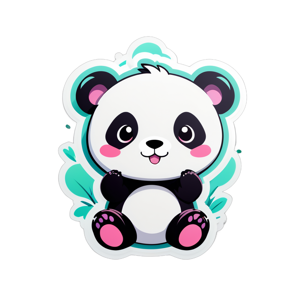 I made an AI sticker of cute panda
