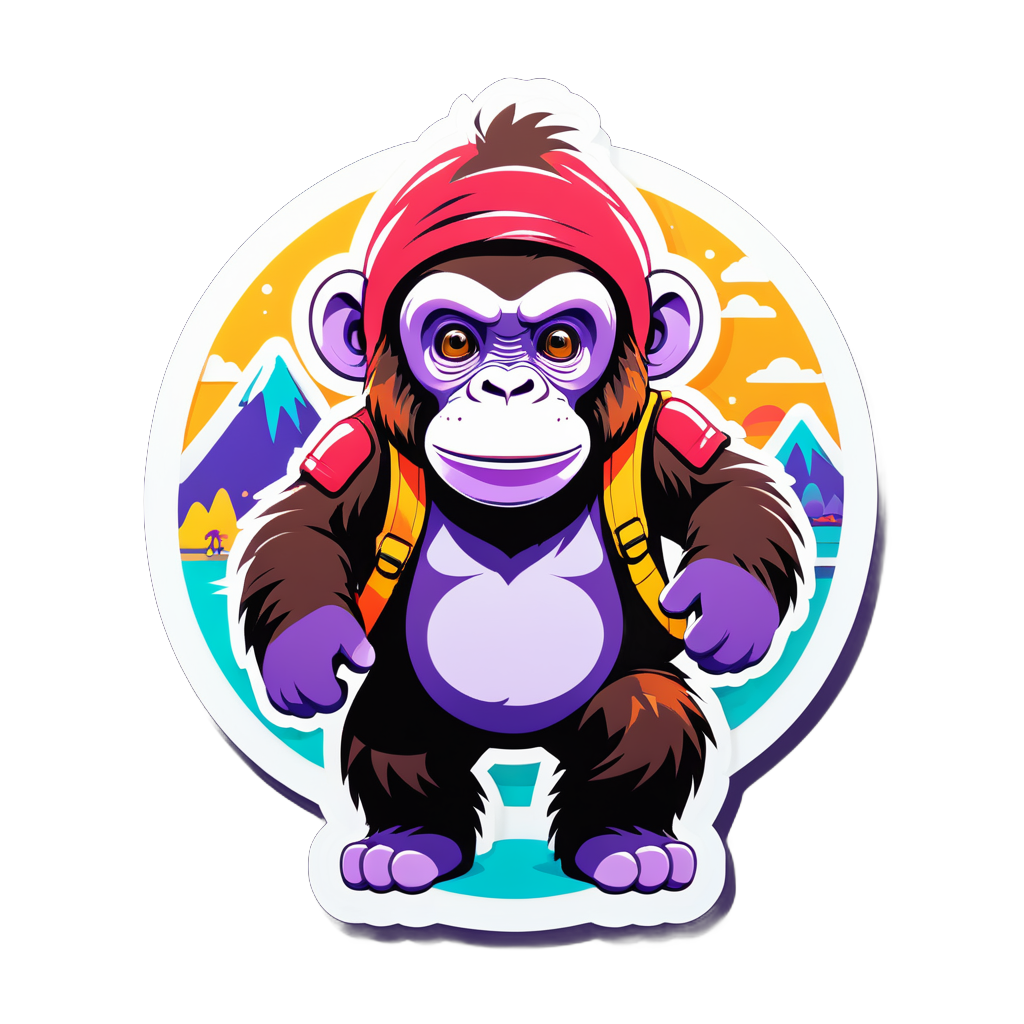 I made an AI sticker of Ape, go travelling