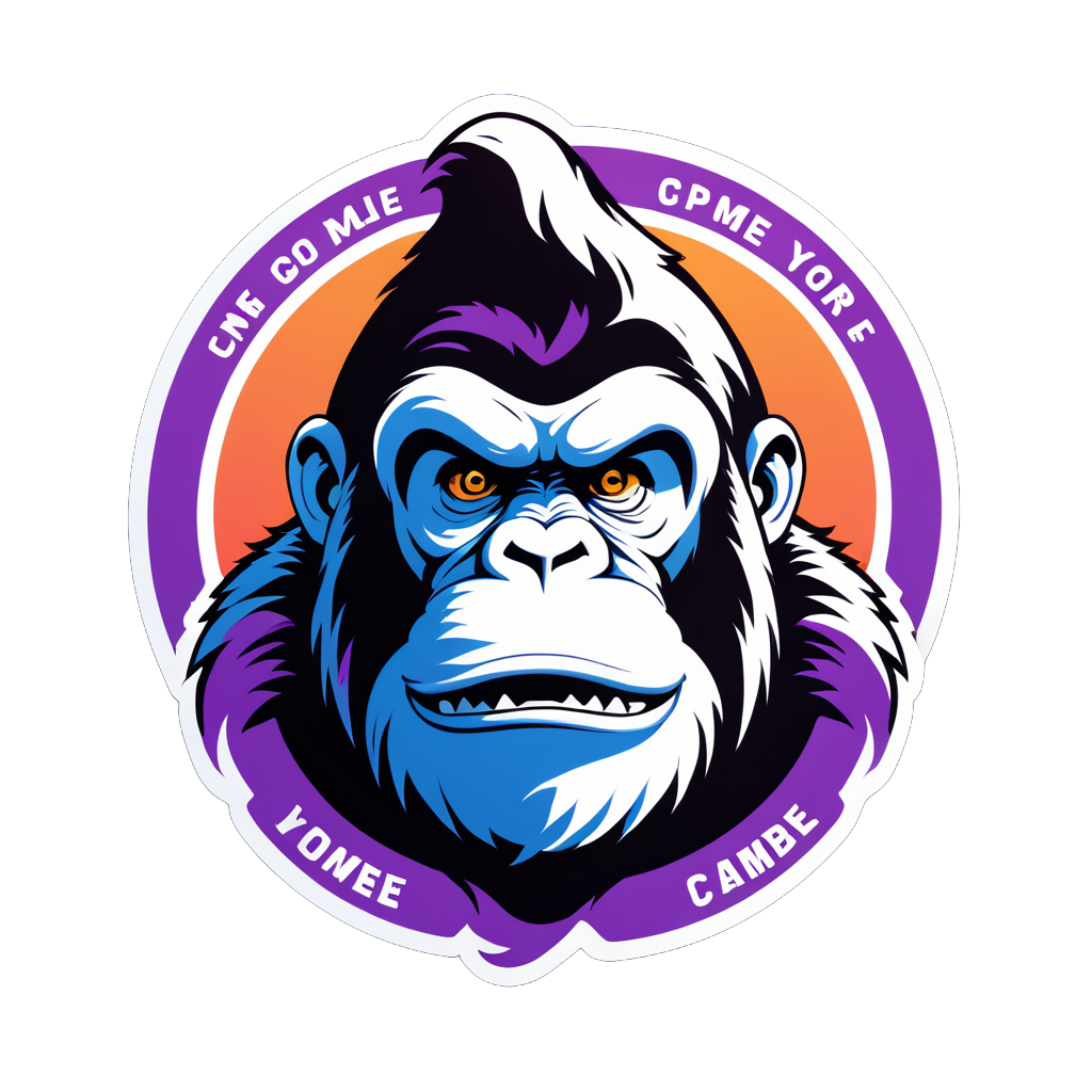 I made an AI sticker of Ape, come on, work hard