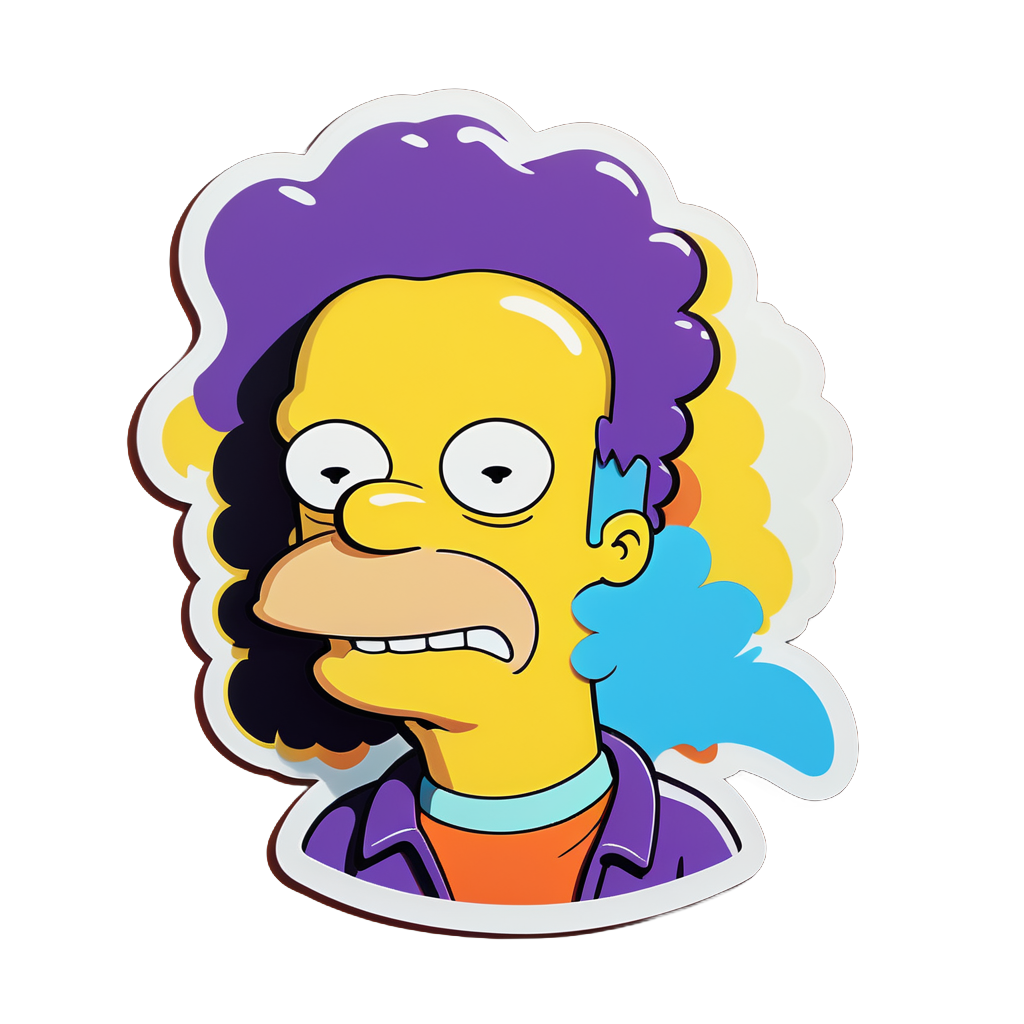 I made an AI sticker of Sam Sulek as a Simpsons character