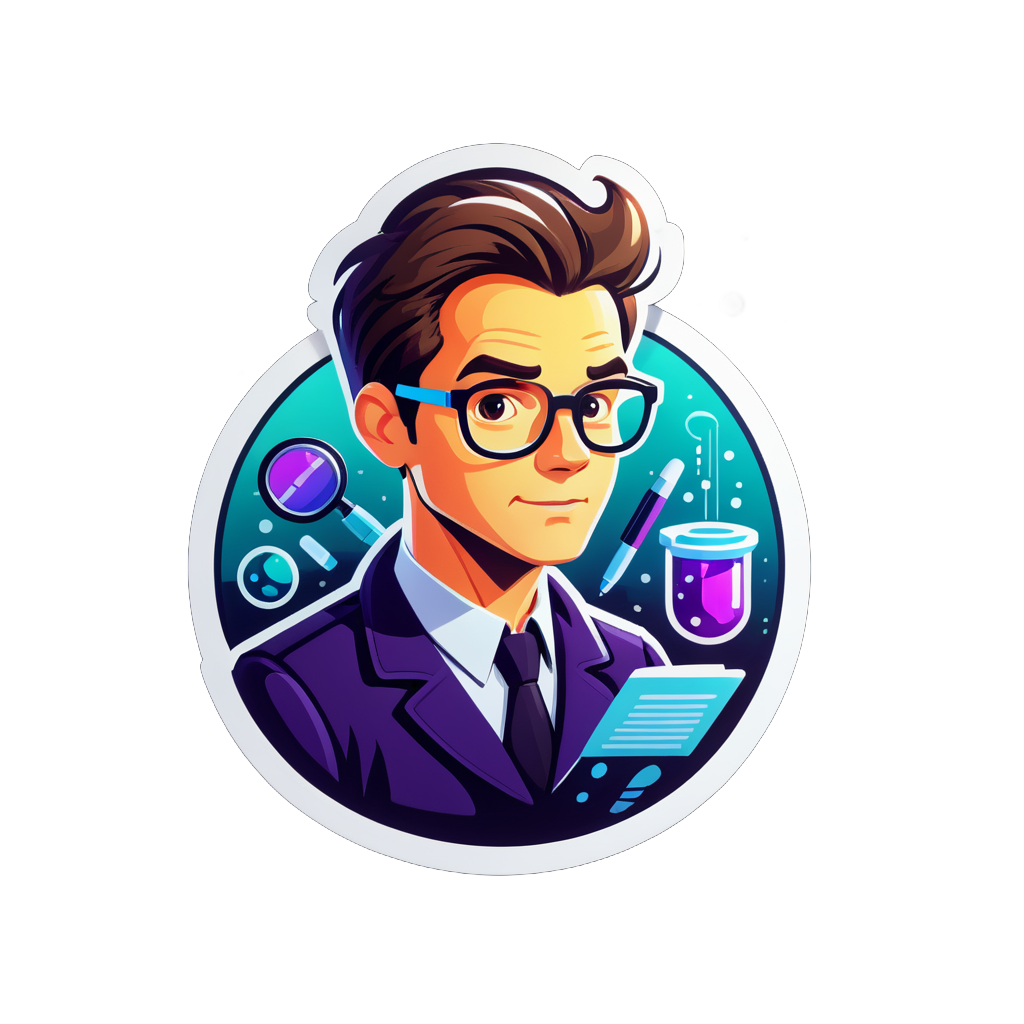 I made an AI sticker of researcher