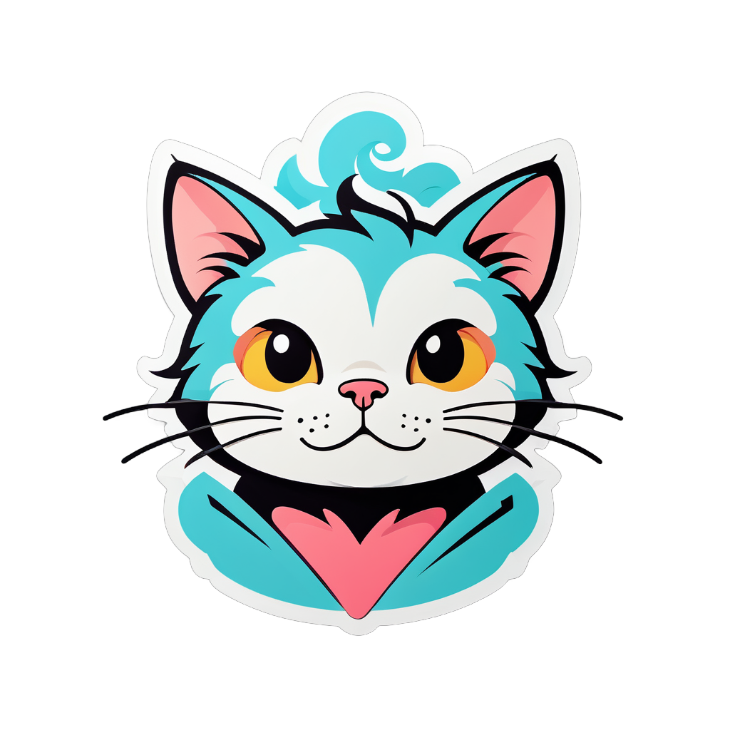 I made an AI sticker of wink cat