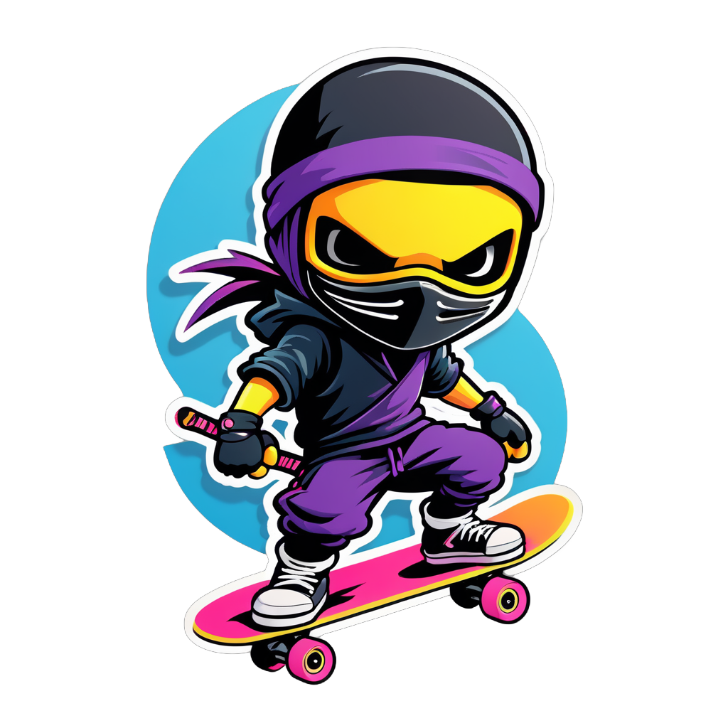 I made an AI sticker of skateboard ninja
