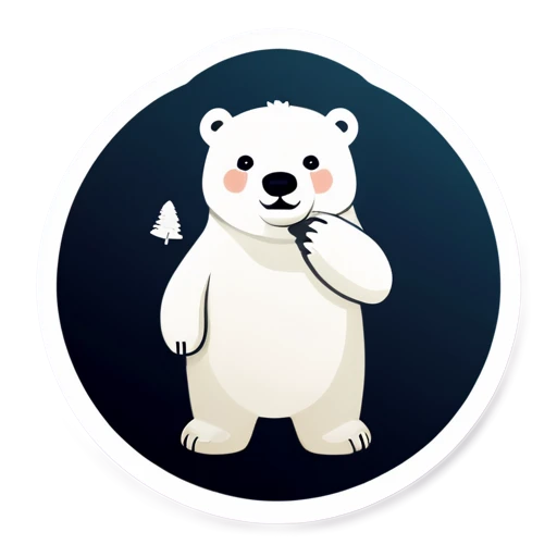 I made an AI sticker of polar bear say keep cold