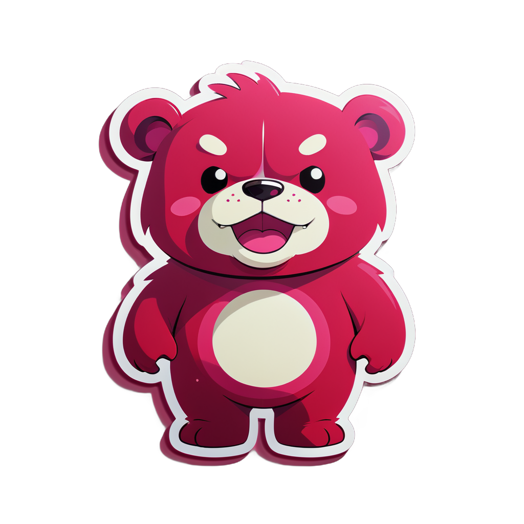 I made an AI sticker of lotso bear, cute, angry