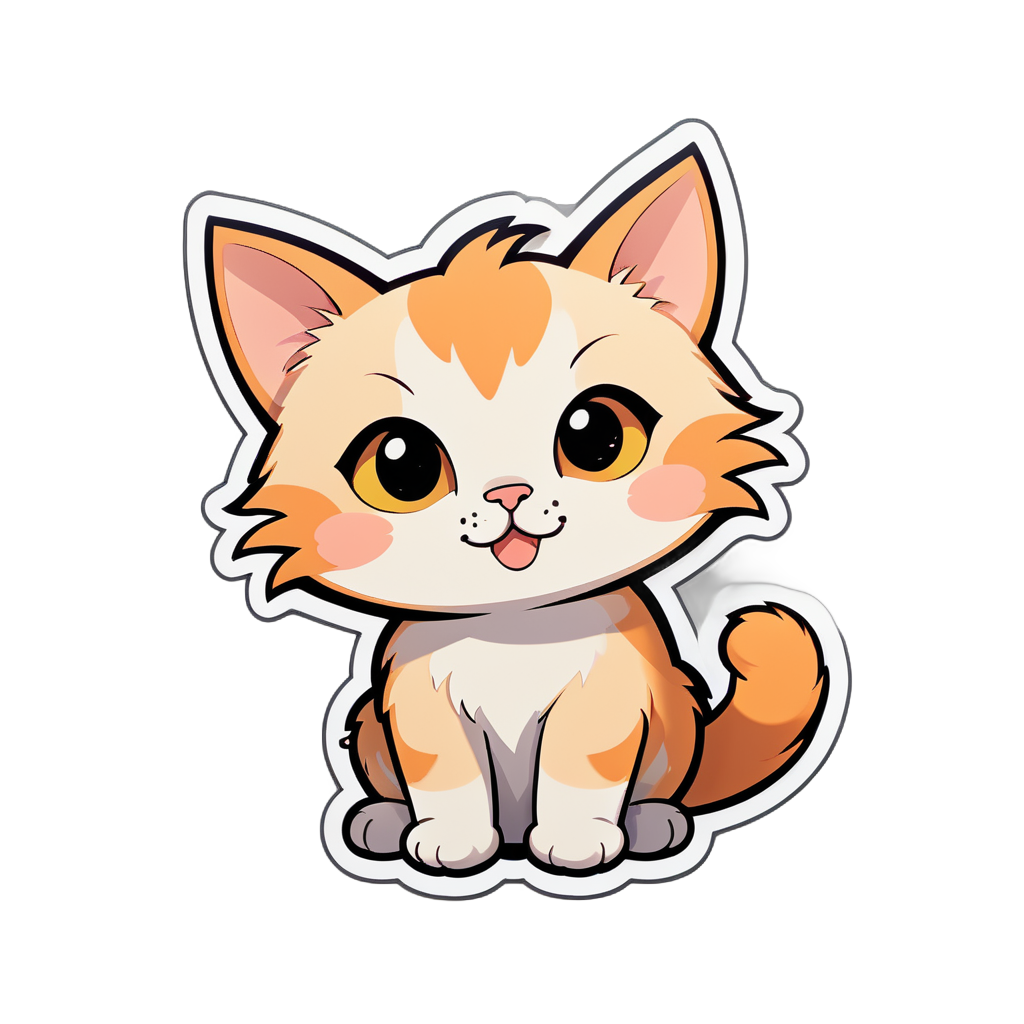 I made an AI sticker of a cute cat